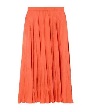 JOSEPH Joseph Sully Pleated Silk-Habotai Midi Skirt No