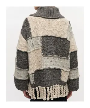 GANNI Patchwork Fringe Jumper