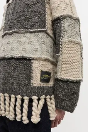 GANNI Patchwork Fringe Jumper