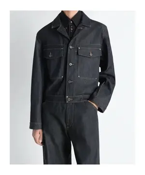 LEMAIRE Trucker Jacket In Denim - Slate