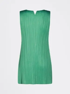 Issey Miyake Sleeveless Pleated Tunic - Grass Green