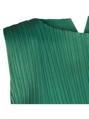 Issey Miyake Sleeveless Pleated Tunic - Grass Green