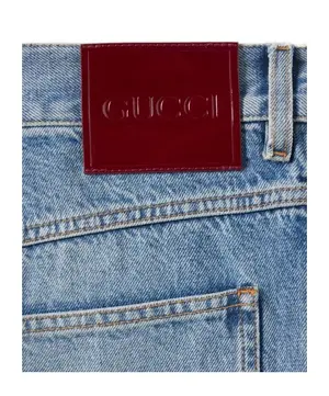 Gucci Slim Fit Denim Jeans - Light Blue