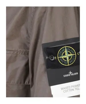 Stone Island Logo Patch High Neck Jacket - Black