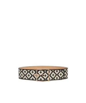 Max Mara Geometric Buckle Belt - Black
