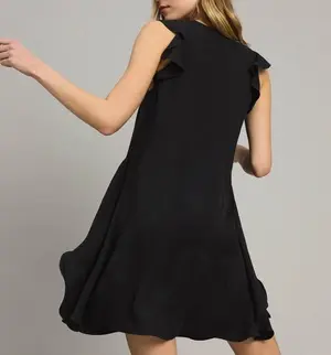 TWINSET Jacquard Bow Lotus Leaf Edge Dress