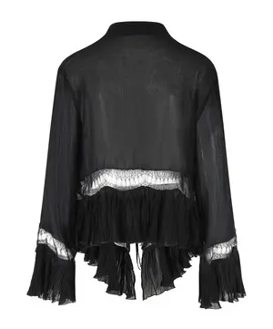 Blumarine Amberlight Flared Hem Shirt - Black