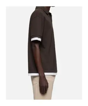 7 For All Mankind Layered-effect Polo Shirt