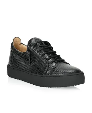 GIUSEPPE ZANOTTI Rhomboid Low Uppers - Black
