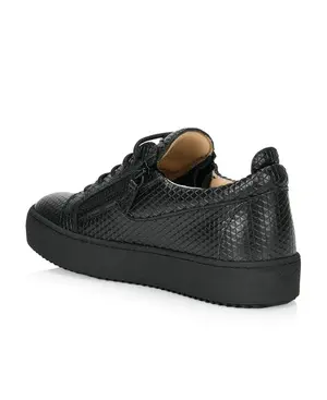 GIUSEPPE ZANOTTI Rhomboid Low Uppers - Black