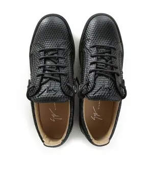 GIUSEPPE ZANOTTI Rhomboid Low Uppers - Black