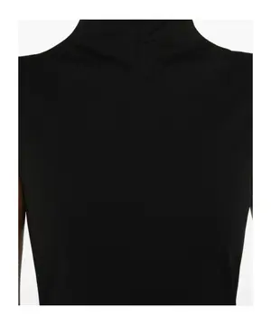 Solace High Neck Short Sleeve Maxi Dress - Black