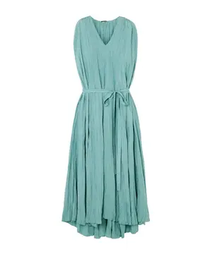 JOSEPH Martini Belted Silk-habotai Midi Dress - Blue