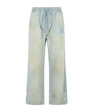 Amiri Straight Leg Baggy Jeans - Lightblue