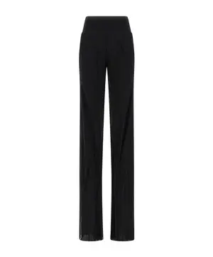 Rick Owens Bias Ribbed Palazzo Pants - Black