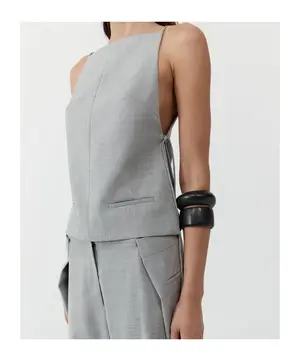ST. AGNI Side-tie Top With Decorative Pockets