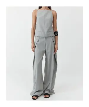 ST. AGNI Side-tie Top With Decorative Pockets