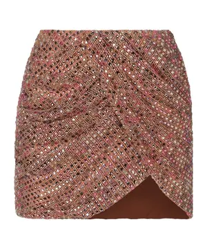 SELF-PORTRAIT Embellished Draped Mini Skirt