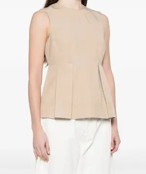 Vince Pleated Sleeveless Top