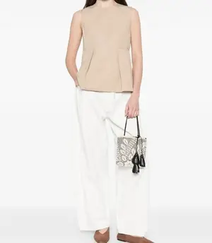 Vince Pleated Sleeveless Top