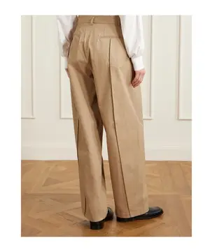 Co Name' Belted Wide-leg Pleated Trousers