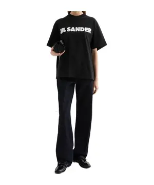 JIL SANDER Logo Print T-shirt - Black