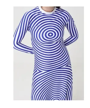 JEAN PAUL GAULTIER Maxi Dress With Geometric Print - Blue