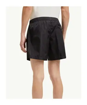 Moncler Logo Patch Swim Shorts - Black
