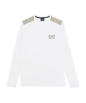 EA7 Logo Crew-neck T-shirt - White