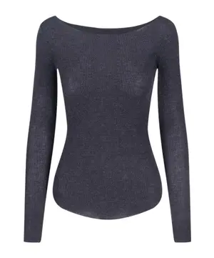 Long Sleeve Boat Neck Sweaters