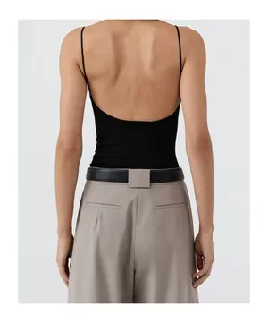 ST. AGNI Backless Camisole Top - Black