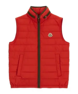 Moncler Ayten Hooded Down Gilet - Red