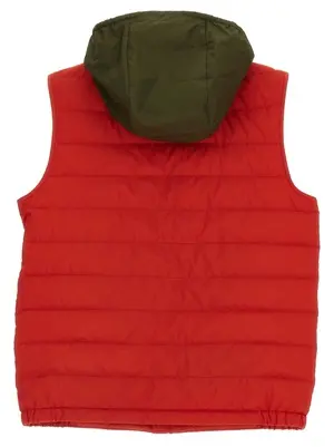 Moncler Ayten Hooded Down Gilet - Red