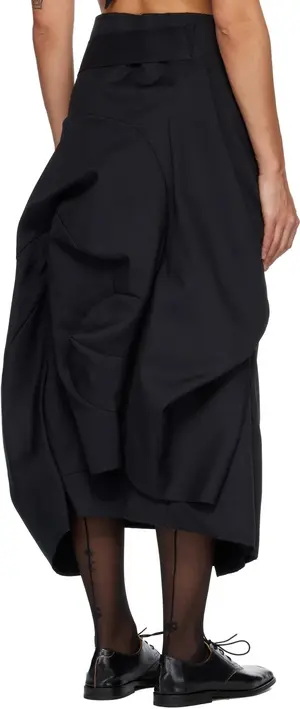 Comme Des Garçons Double-sided Twill Midi Skirt