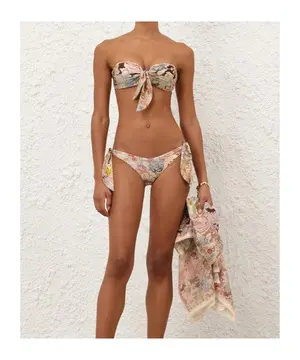 Zimmermann Daylight Tie Bikini Bottoms - Patch Multi