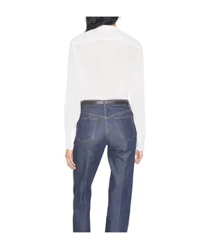 Tory Burch Georgette Bow Blouse - White