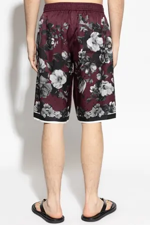 Dolce & Gabbana Floral Print Silk Shorts