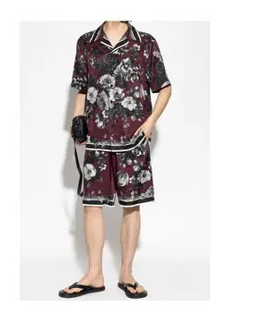 Dolce & Gabbana Floral Print Silk Shorts