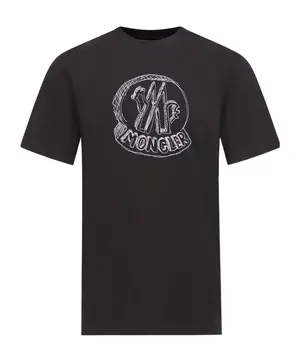 Moncler Logo Patch Crewneck T-shirt - Black