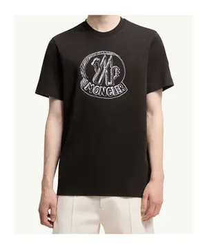 Moncler Logo Patch Crewneck T-shirt - Black