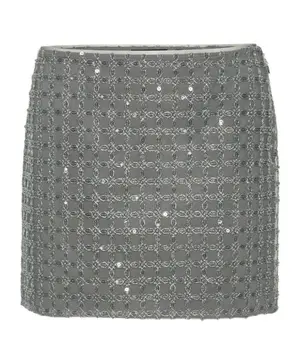 ROTATE BY BIRGER CHRISTENSEN Sequin Embellished Mini Skirt - Gray