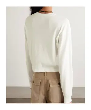 RE/DONE Hanes Waffle-knit Henley Top