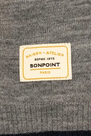 Bonpoint Buttoned V-neck Cardigan - Gray