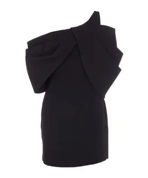 Solace London One-shoulder Draped Mini Dress