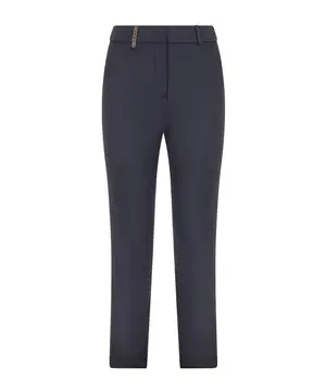Peserico Slim Cotton Pants - Black