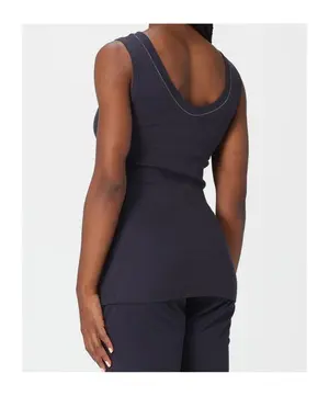 Brunello Cucinelli Embellished Ribbed V-neck Tank Top - Black