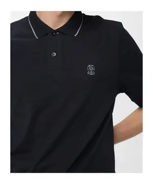 Brunello Cucinelli Logo Embroidered Short-sleeved Polo Shirt