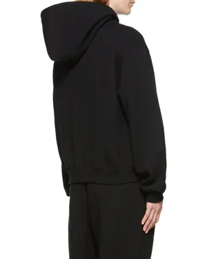 Alexander Wang Logo Printed Drawstring Hoodie - Black