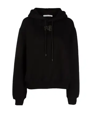 Alexander Wang Logo Printed Drawstring Hoodie - No