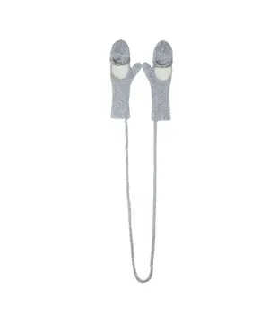 Kenzo Knitted Mittens - Silver